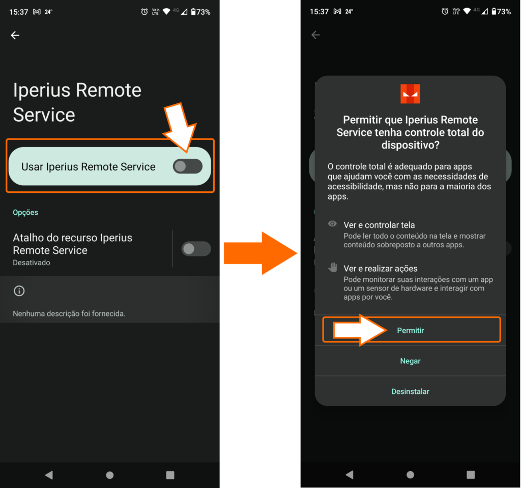 Como controlar remotamente um telefone/dispositivo Android com o Iperius