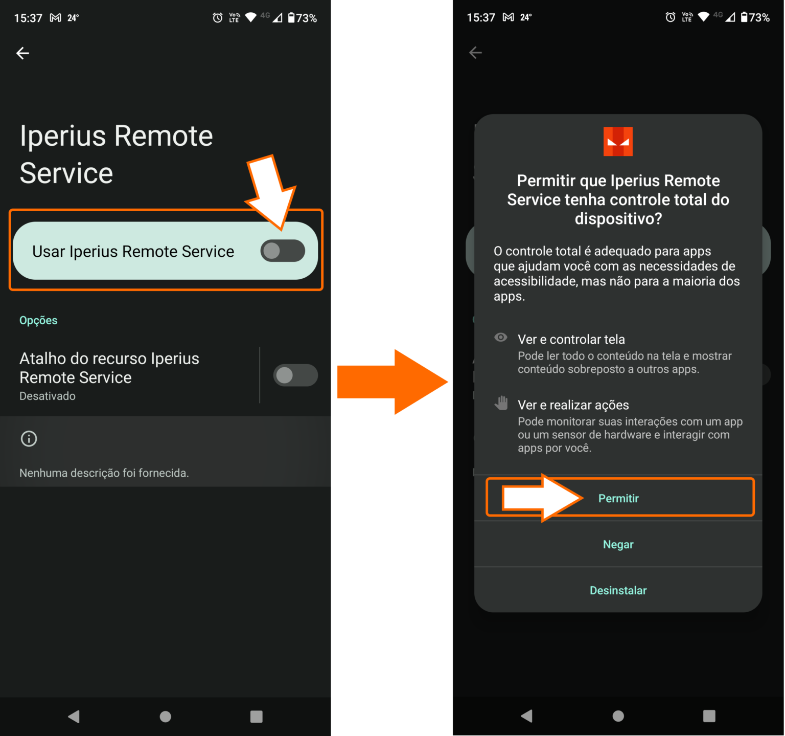 Como controlar remotamente um telefone/dispositivo Android com o Iperius