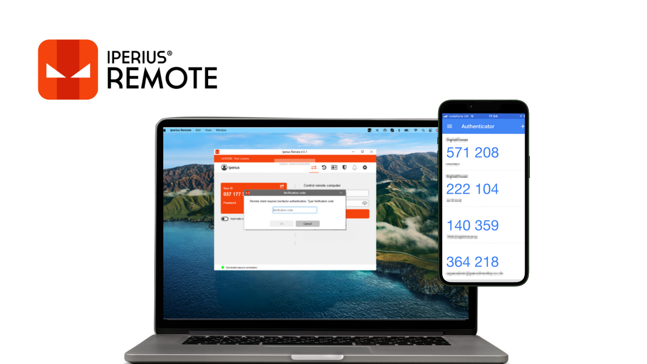 Secure Remote Control with 2FA, End-to-End Encryption and TLS 1.3